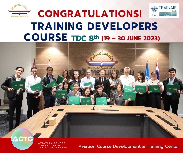 สบพ. จัดพิธีมอบประกาศนียบัตรการฝึกอบรมหลักสูตร ICAO Training Developers ...