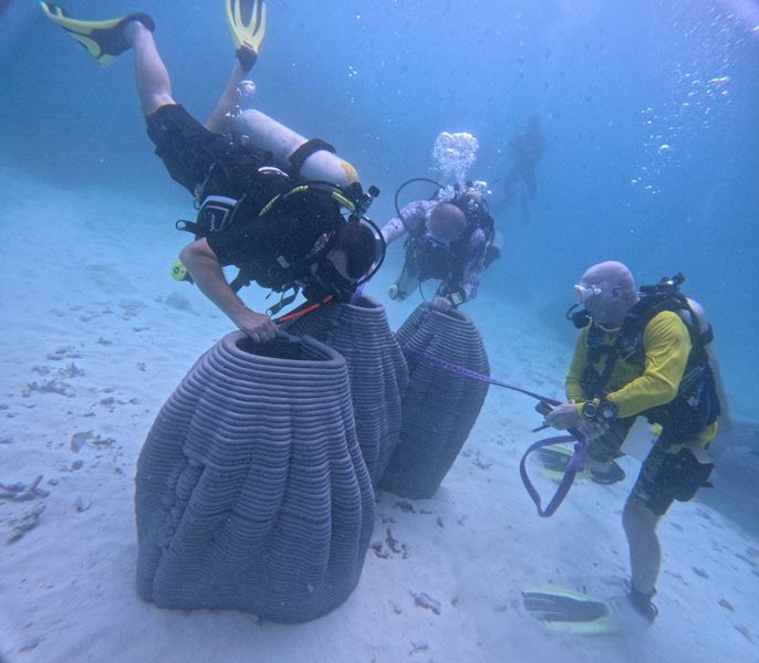 กรมทะเลชายฝั่ง จับมือ เอสซีจี และภาคีเครือข่าย สร้างบ้านปะการังด้วย ...